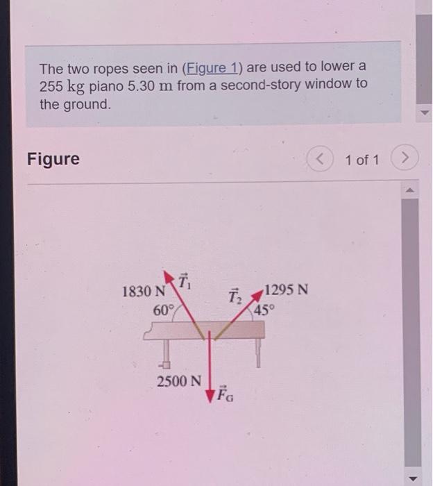 Solved The two ropes seen in (Figure 1) are used to lower a | Chegg.com
