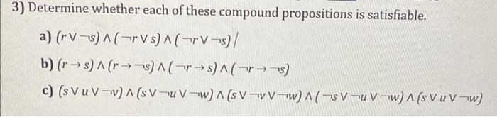 Solved 3) Determine whether each of these compound | Chegg.com