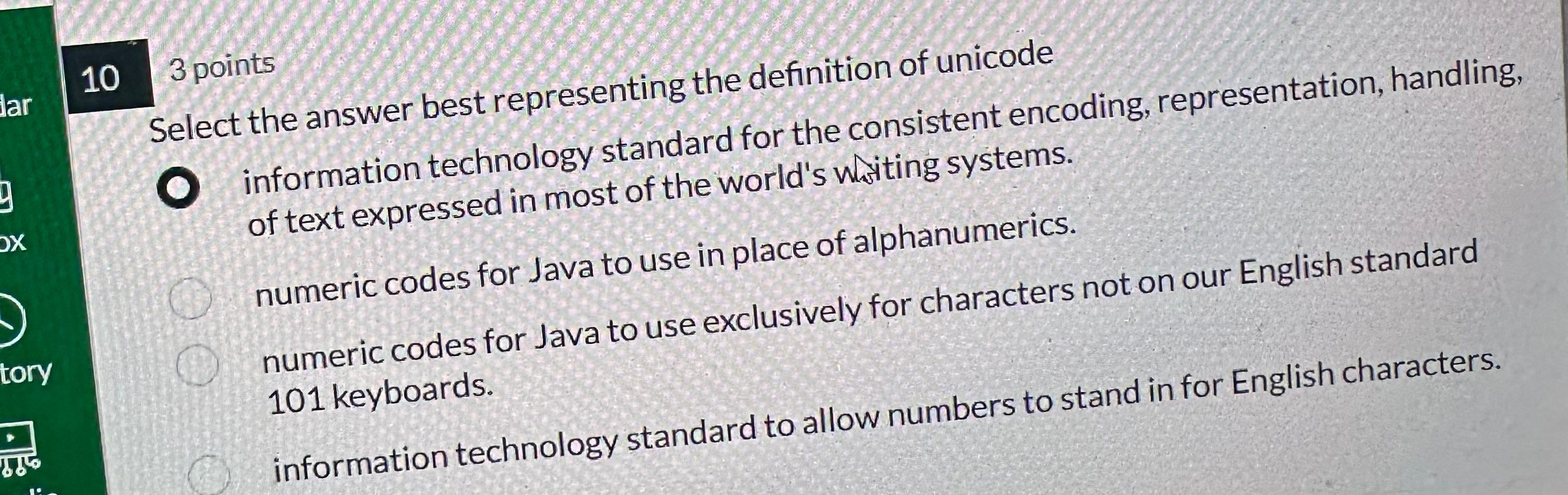 Solved 103 ﻿pointsSelect the answer best representing the | Chegg.com