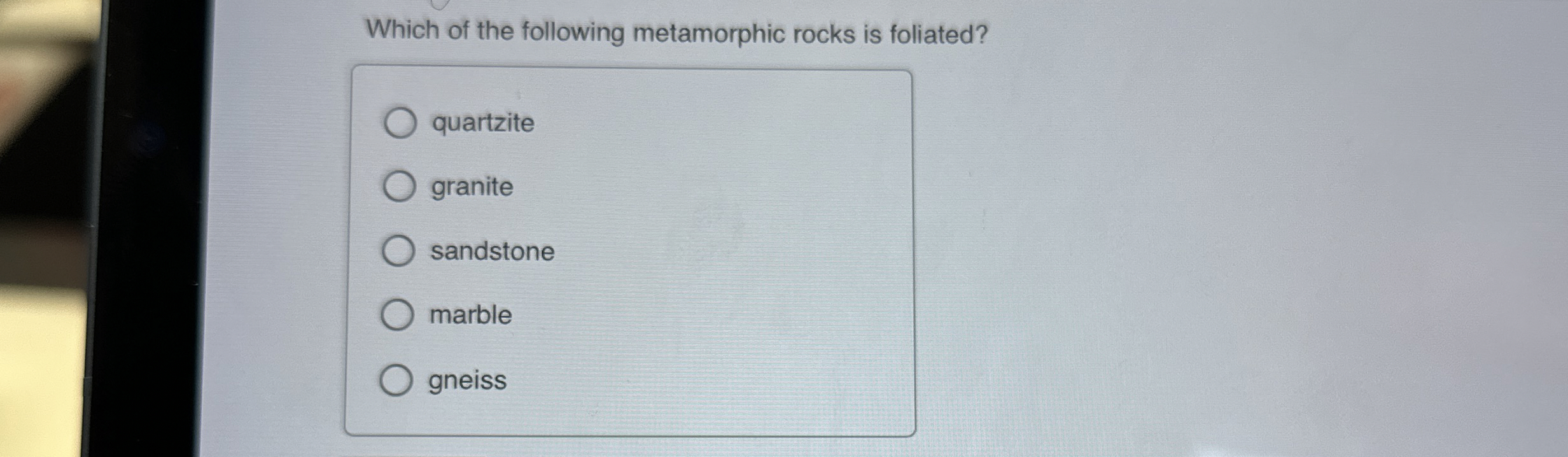 Solved Which of the following metamorphic rocks is | Chegg.com