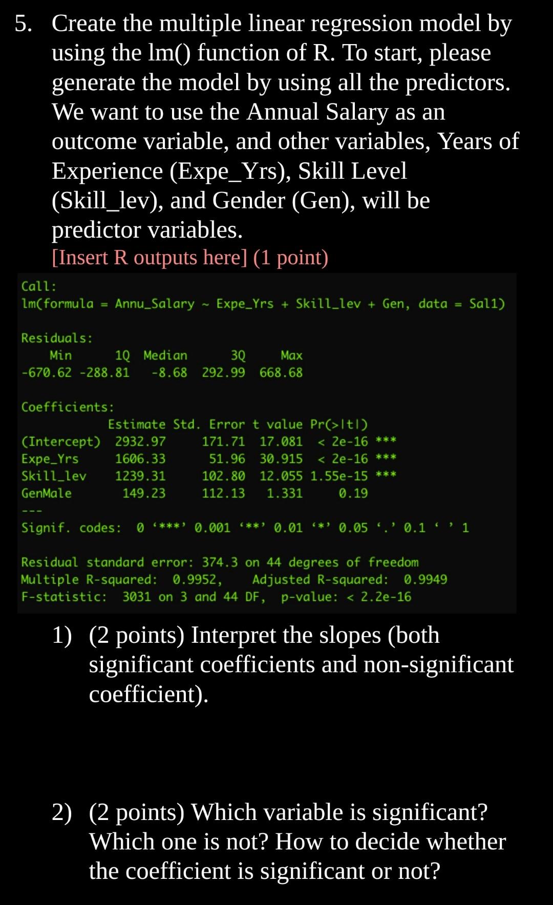 1. Using the head() and tail() function, check the | Chegg.com