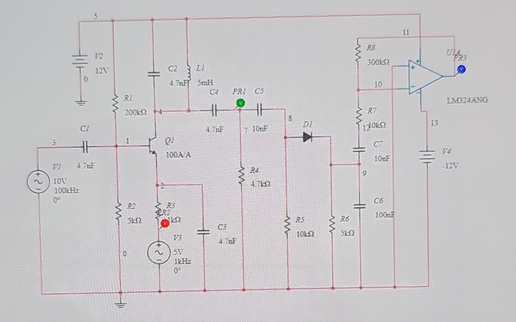 Solved Assemble the circuit until before D1. The values | Chegg.com