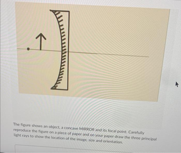 Solved The figure shows an object, a concave MIRROR and its | Chegg.com