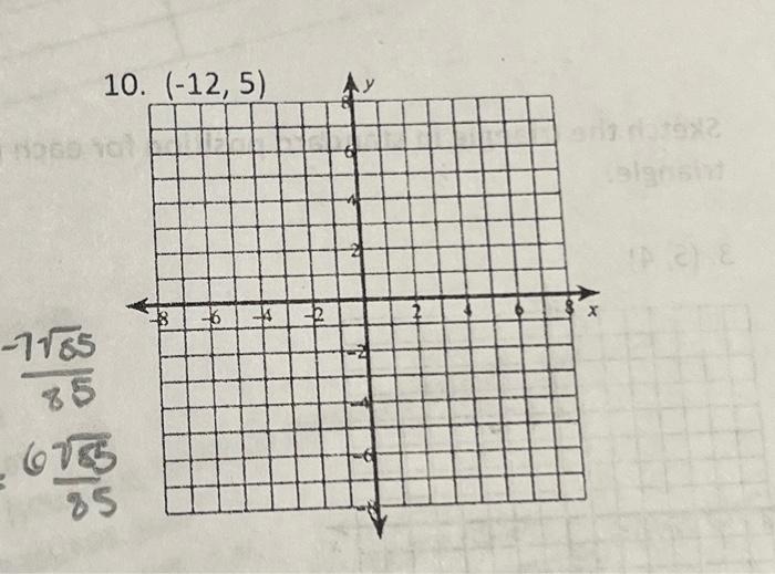 Solved sketch the angle in standard position for each point. | Chegg.com