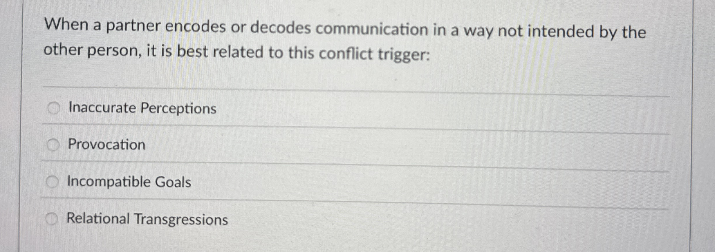 Solved When a partner encodes or decodes communication in a | Chegg.com