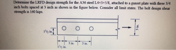 Solved Determine the LRFD design strength for the A36 steel | Chegg.com