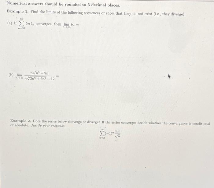 Solved Numerical answers should be rounded to 3 decimal | Chegg.com