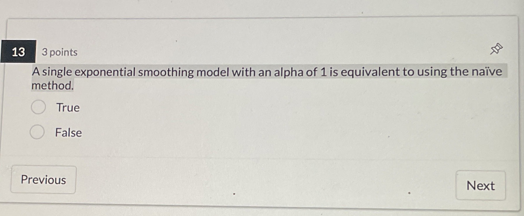 Solved 13 3 ﻿pointsa Single Exponential Smoothing Model With