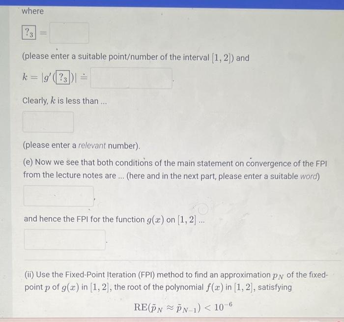Solved (Fixed-Point Iteration). All numerical answers should | Chegg.com