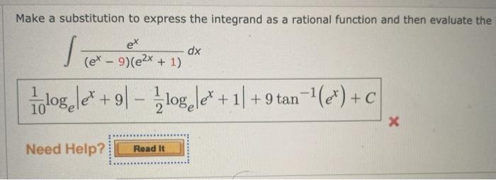 Solved Make a substitution to express the integrand as a | Chegg.com
