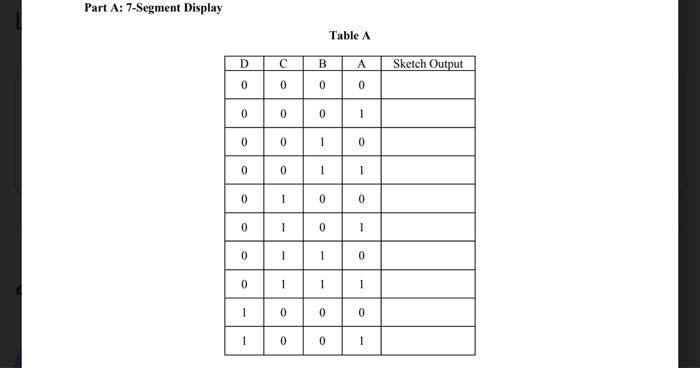 Part A: 7-Segment Display The LogicWorks menu bar is | Chegg.com