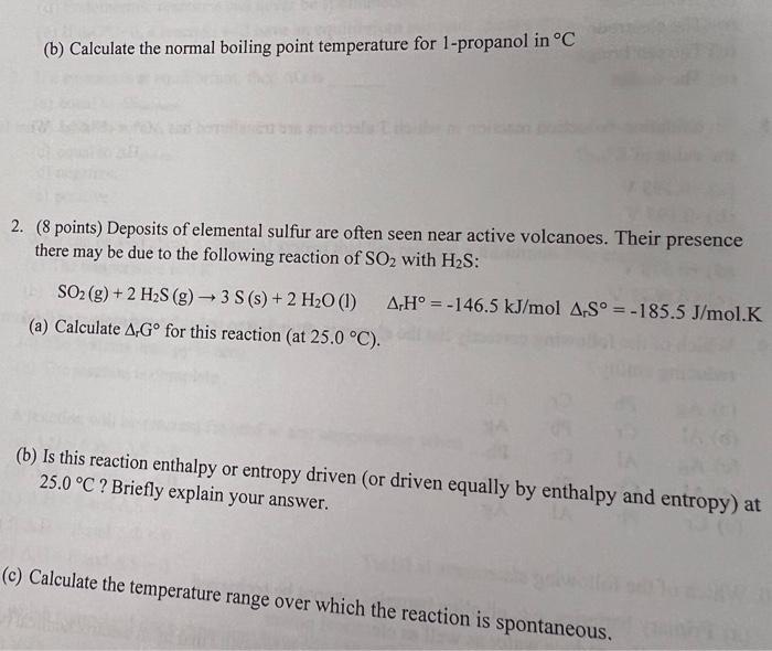 Solved (b) Calculate the normal boiling point temperature | Chegg.com