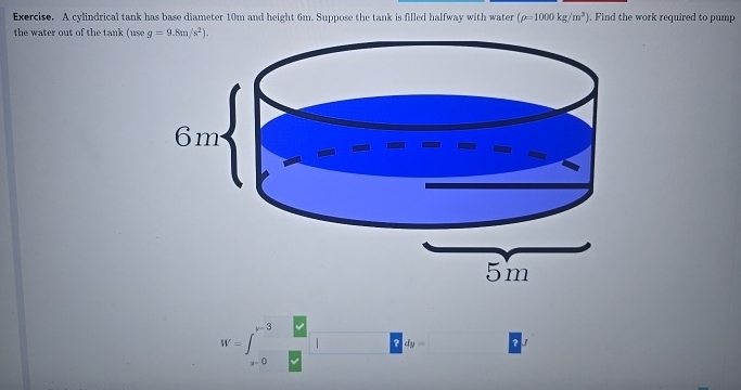 Solved Exercise. A cylindrical tank has base diameter 10m | Chegg.com