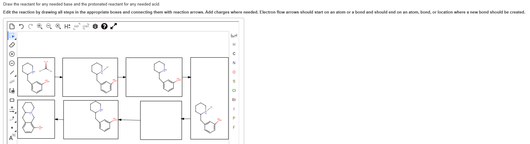 Solved Draw the reactant for any needed base and the | Chegg.com