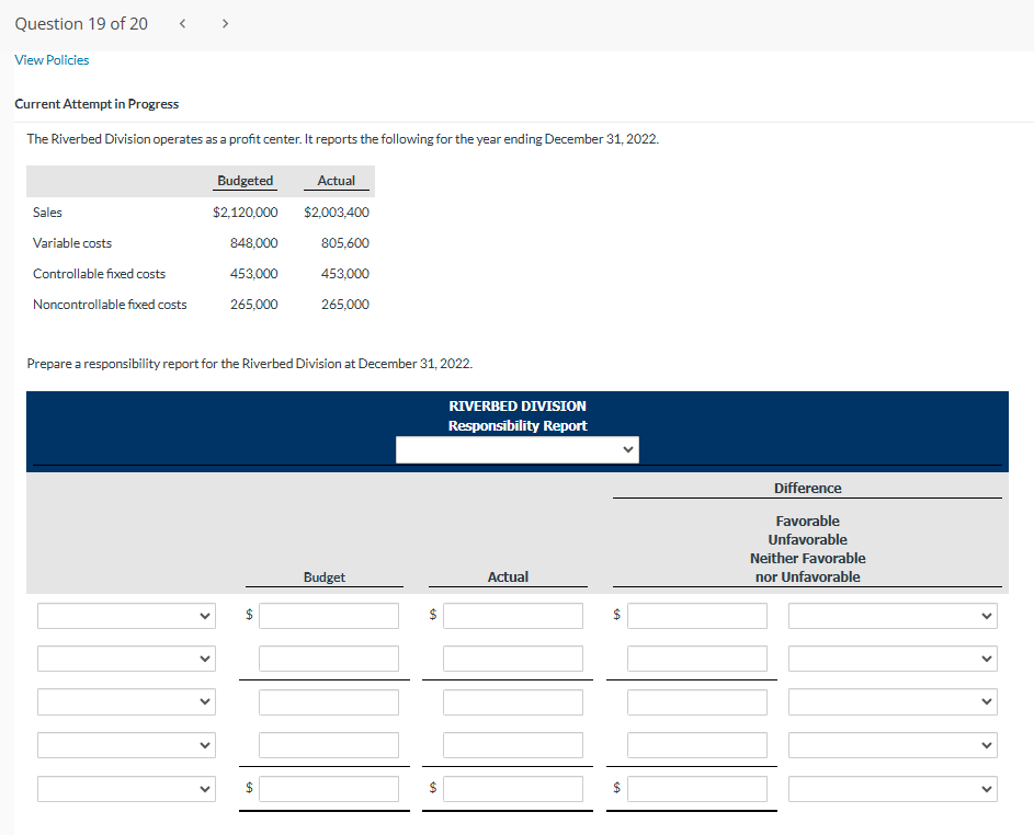 Solved View Policies Current Attempt in Progress The | Chegg.com