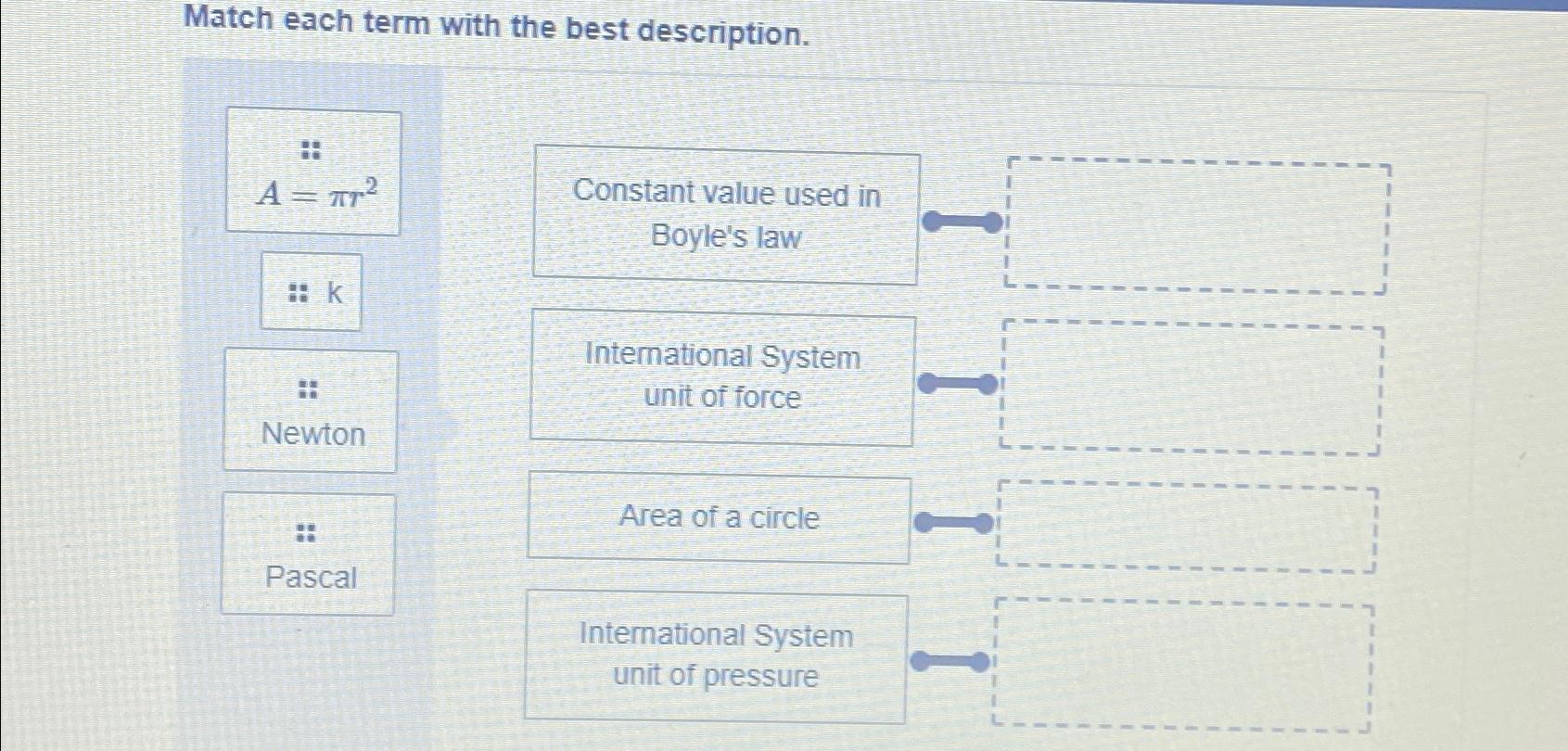 Solved Match each term with the best description.Constant | Chegg.com