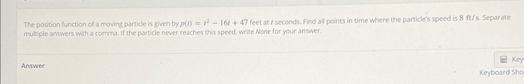 Solved The position function of a moving particle is given | Chegg.com