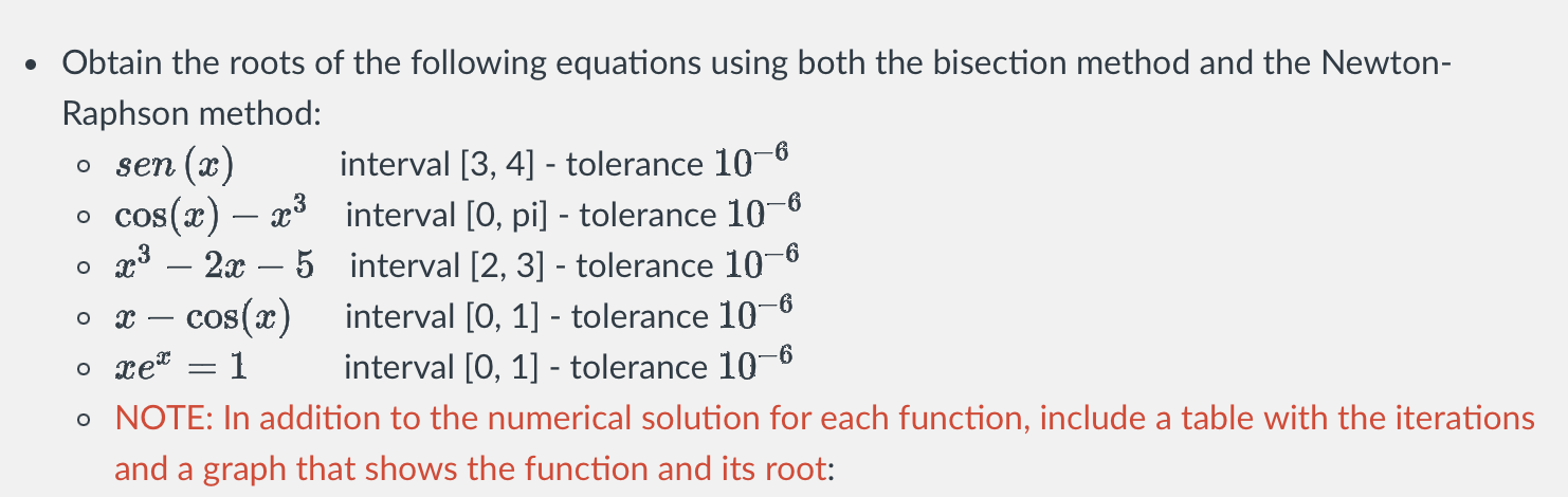 Obtain the roots of the following equations using | Chegg.com