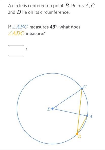 Solved A circle is centered on point B. Points A,C and D lie | Chegg.com