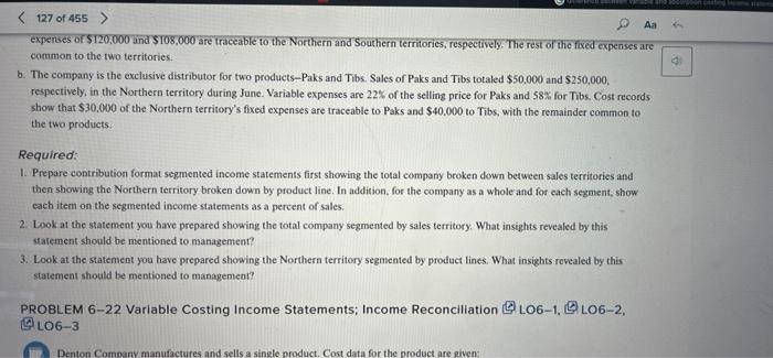 Solved PROBLEM 6-21 Segment Reporting and Decision-Making | Chegg.com