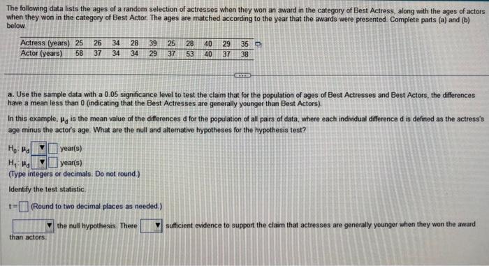 Solved The following data lists the ages of a random | Chegg.com