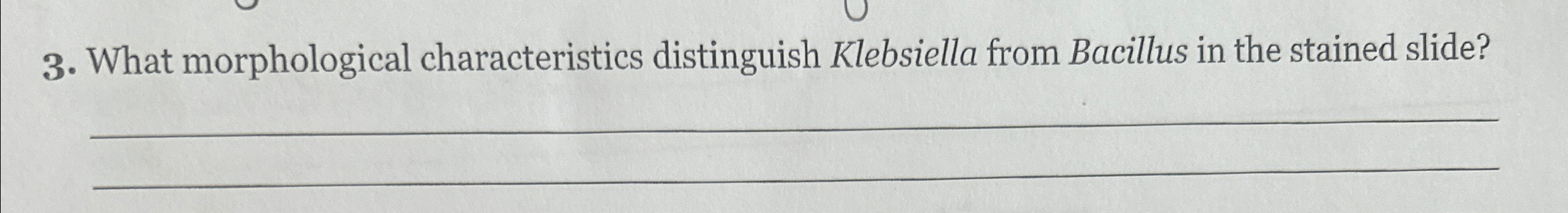 Solved What morphological characteristics distinguish | Chegg.com