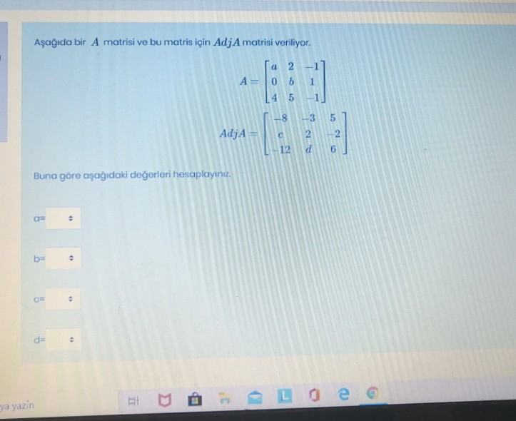 Solved Above is an A matrix and the AdjA matrix for this | Chegg.com