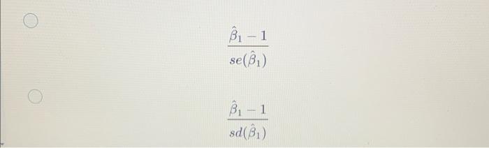 Solved Consider the model ln(yi)=β0+β1ln(xi)+ui. Let se(β^1) | Chegg.com