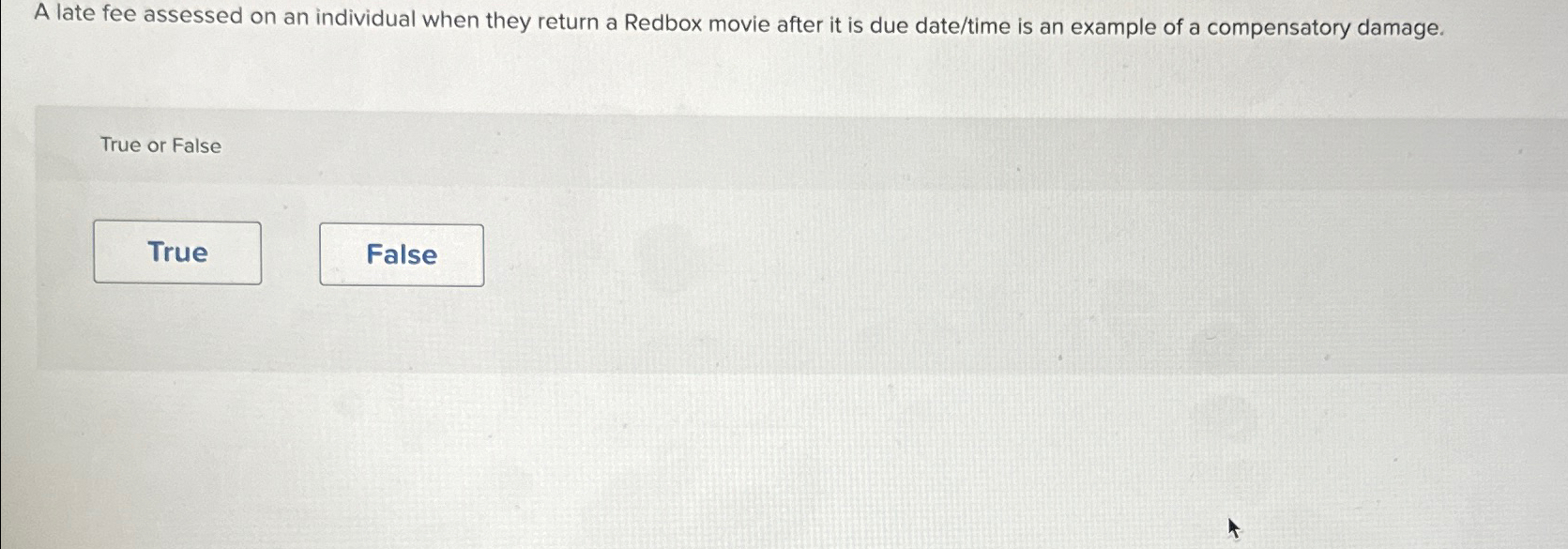 Solved A late fee assessed on an individual when they return | Chegg.com