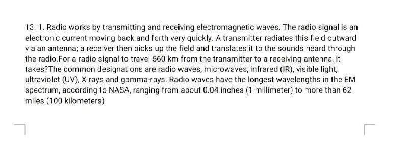 13. 1. Radio works by transmitting and receiving | Chegg.com