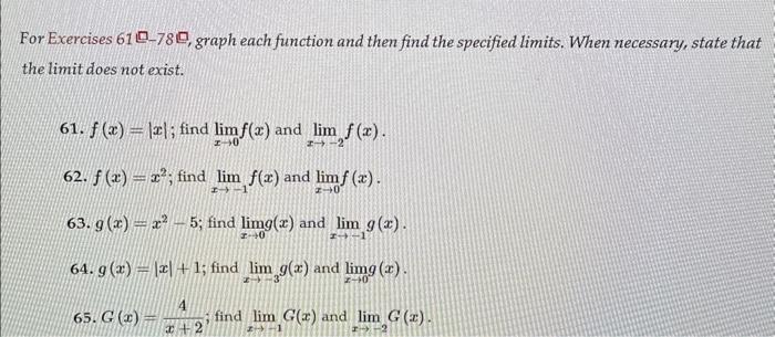 Solved For Exercises 61[−78 , graph each function and then | Chegg.com