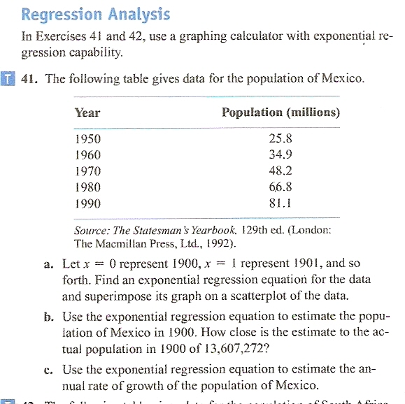 Solved In Exercises 41 and 42, use a graphing calculator | Chegg.com