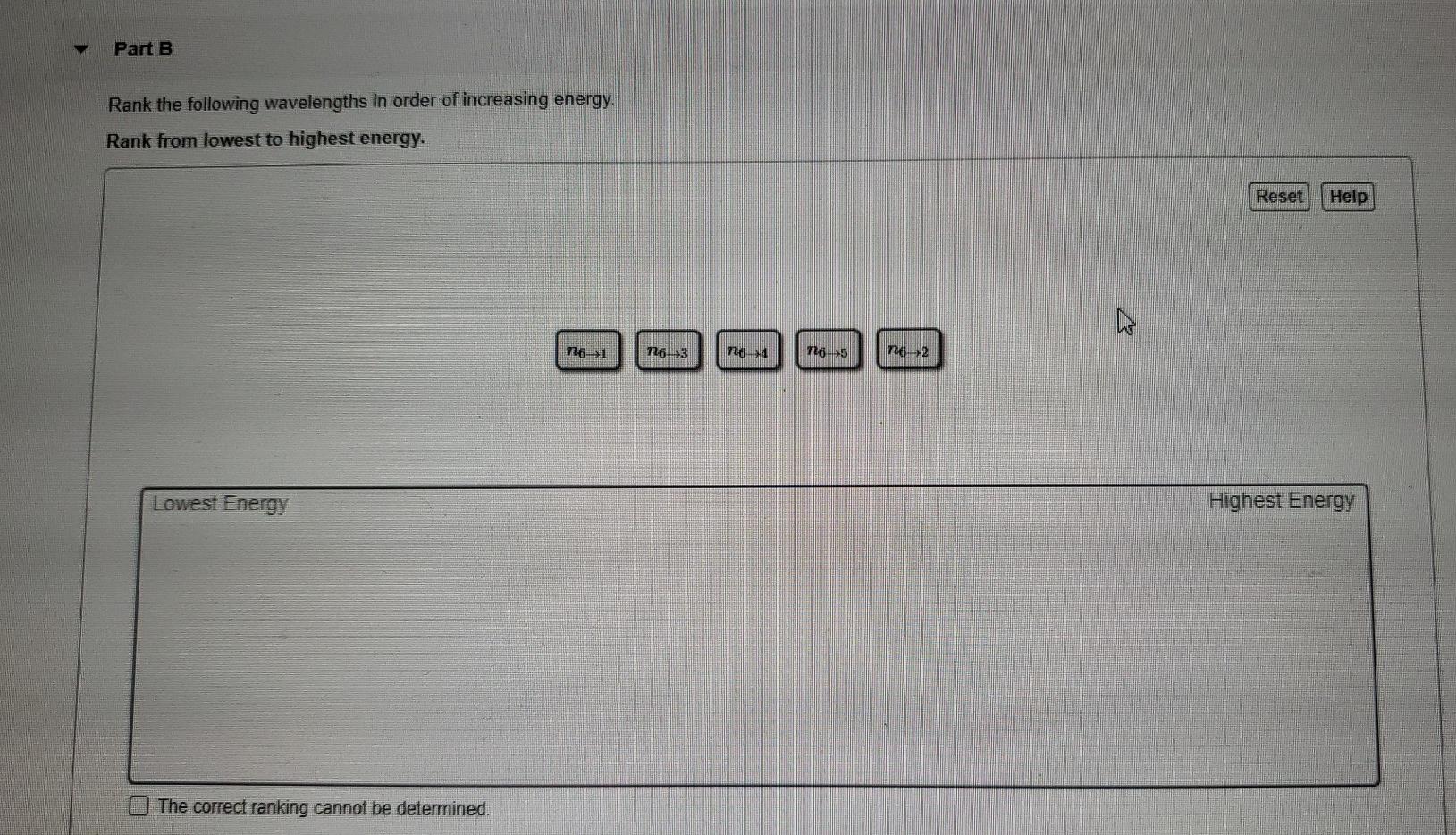 Solved Part B Rank the following wavelengths in order of | Chegg.com