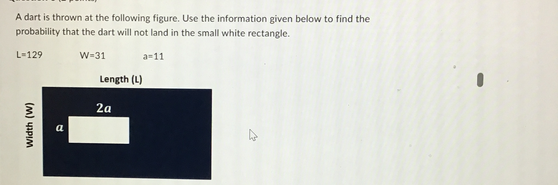 Solved A dart is thrown at the following figure. Use the | Chegg.com