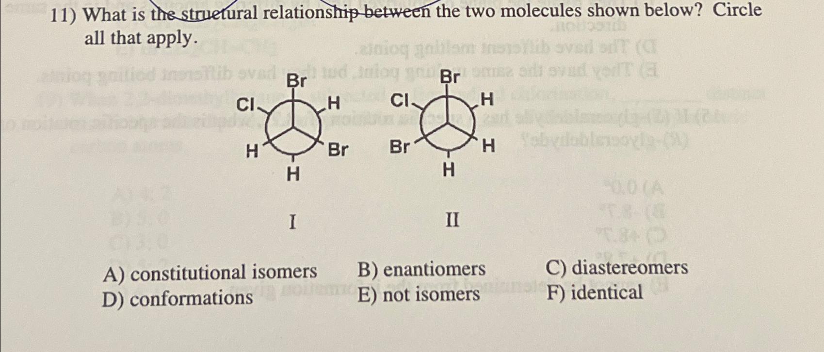Solved What is the structural relationship between the two | Chegg.com
