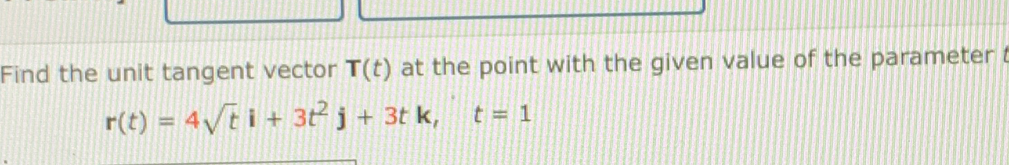 Solved Find the unit tangent vector T(t) ﻿at the point with | Chegg.com