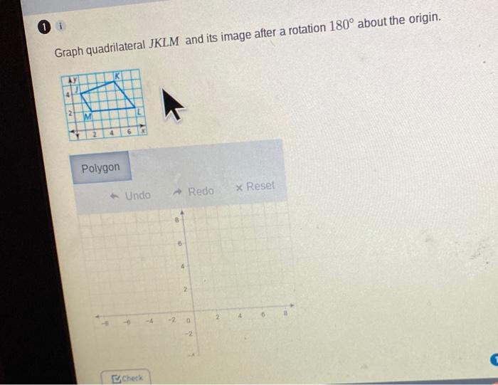Solved 1 Graph quadrilateral JKLM and its image after a | Chegg.com