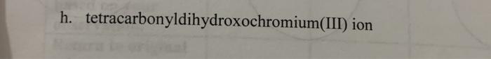 Solved 2. Name the following complex ions: Name Complex Ion | Chegg.com
