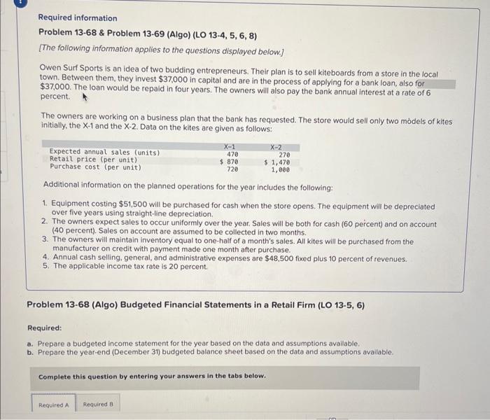 Solved Required information Problem 13-68 \& Problem 13-69 | Chegg.com Solved Required information Problem 13-68 \& Problem 13-69 | Chegg.com