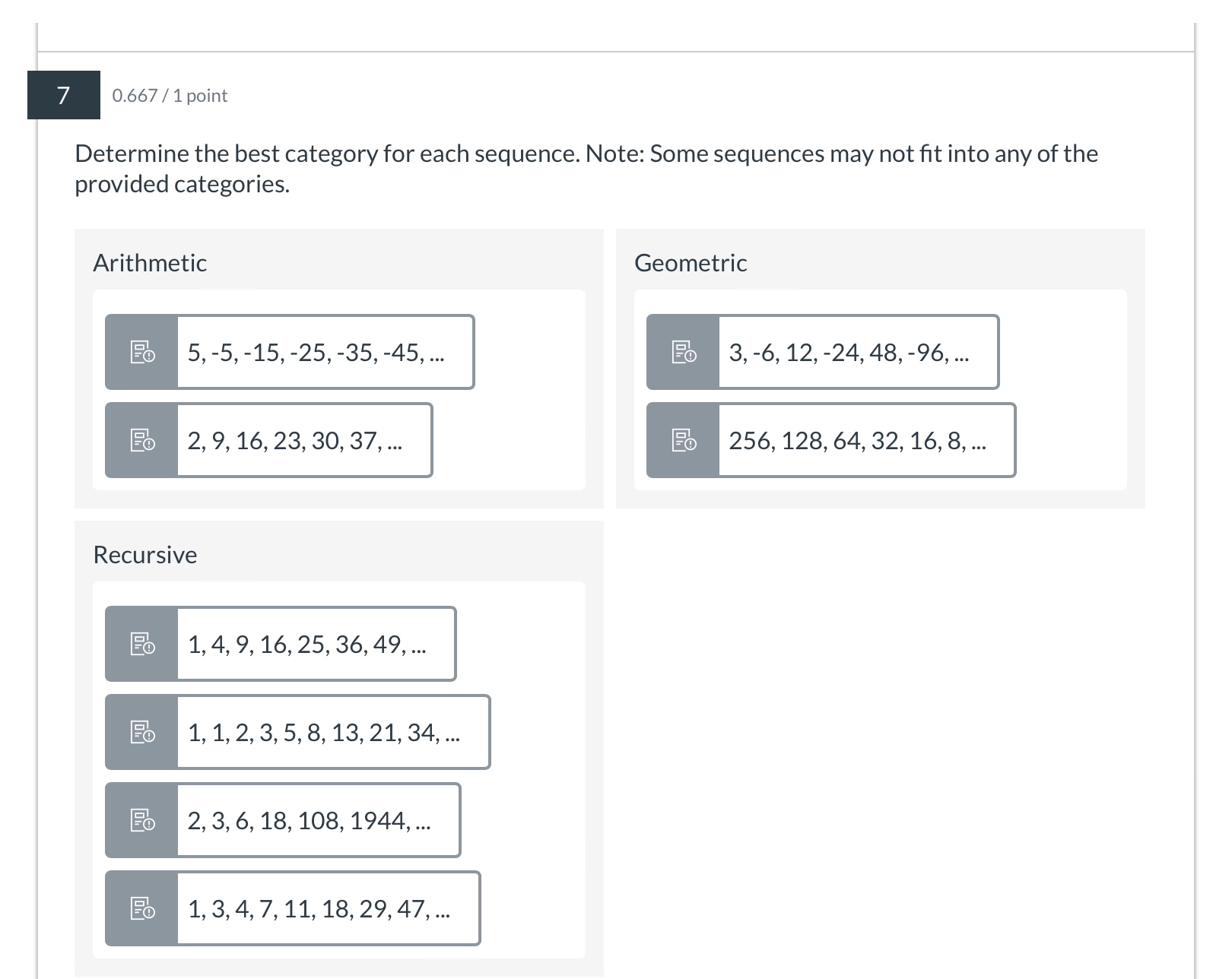 Solved Determine the best category for each sequence. Note: | Chegg.com