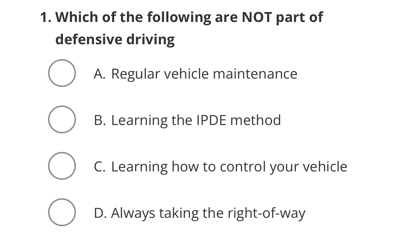Solved Which of the following are NOT part of defensive | Chegg.com