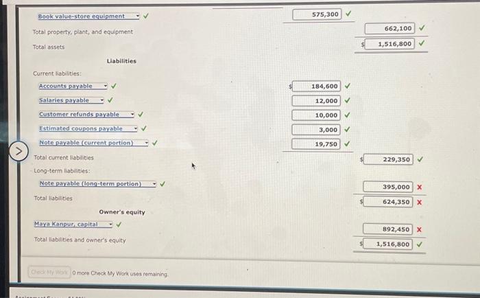 Multiple-step income statement and balance sheet: The | Chegg.com