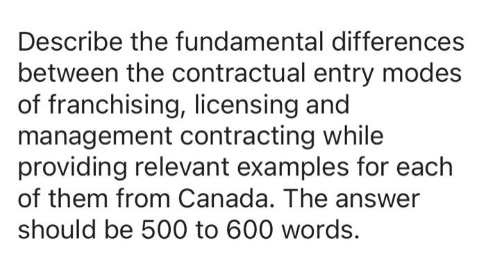 Solved Describe the fundamental differences between the | Chegg.com