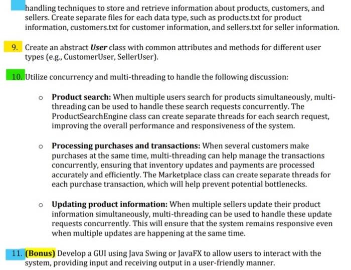 Solved 1. Create a Product class that stores information | Chegg.com