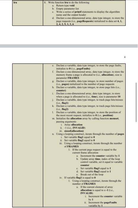 Iruf. Declare a one-dimensional array, data type | Chegg.com