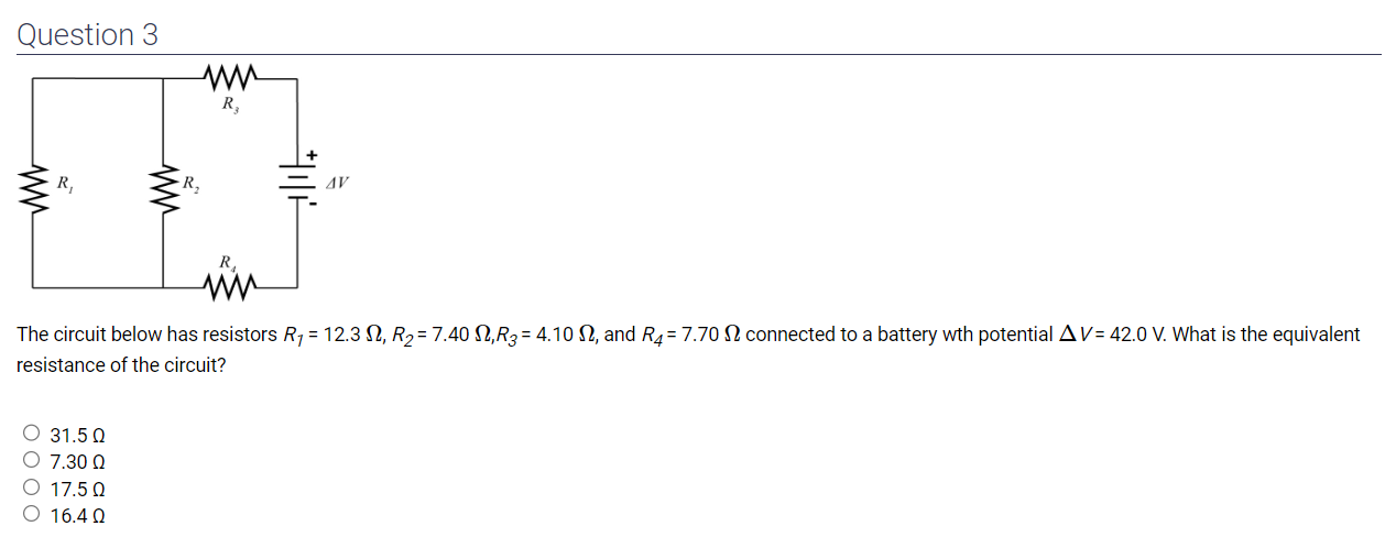 Solved Question 3The circuit below has resistors | Chegg.com
