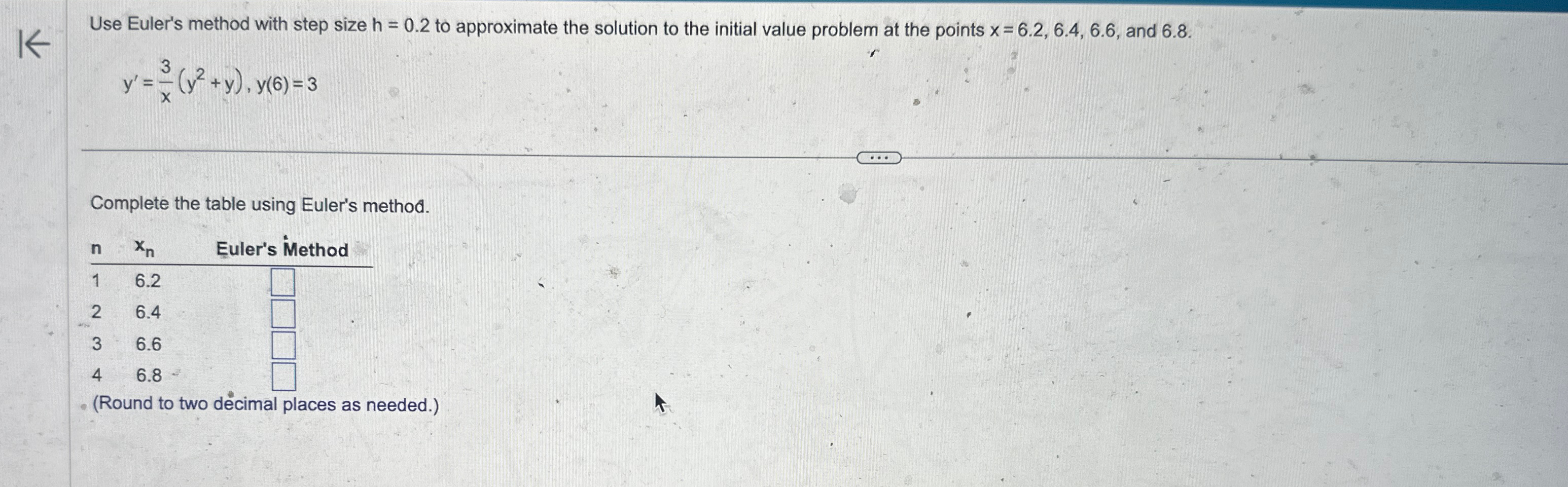 Solved Use Euler S Method With Step Size H 0 2 ﻿to