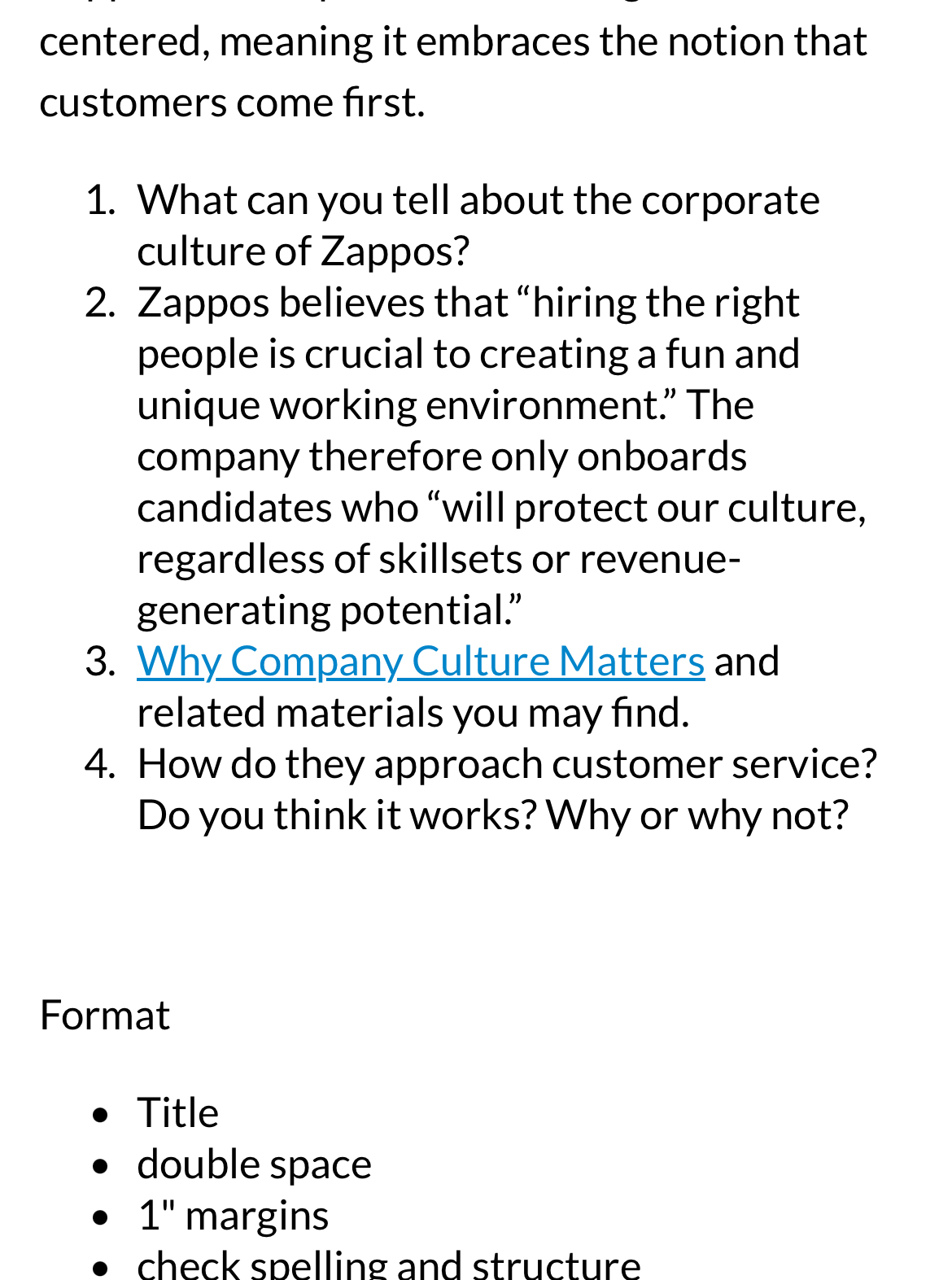 Solved centered, meaning it embraces the notion that | Chegg.com
