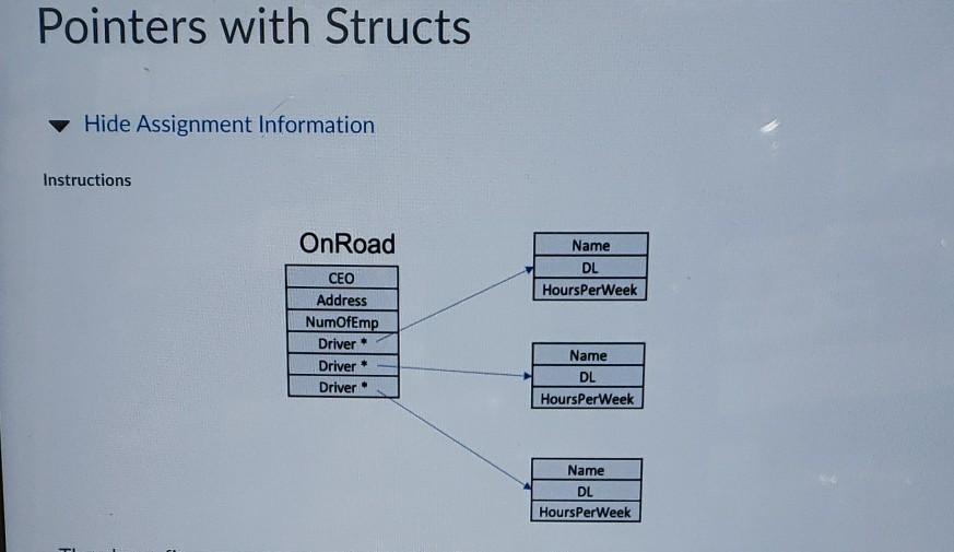 Solved Pointers with Structs Hide Assignment Information | Chegg.com