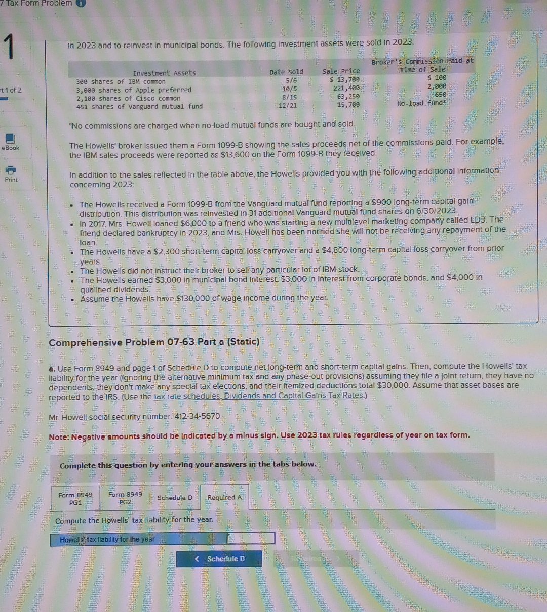 Solved 7 ﻿Tax Form Problem1In 2023 ﻿and to reinvest in | Chegg.com